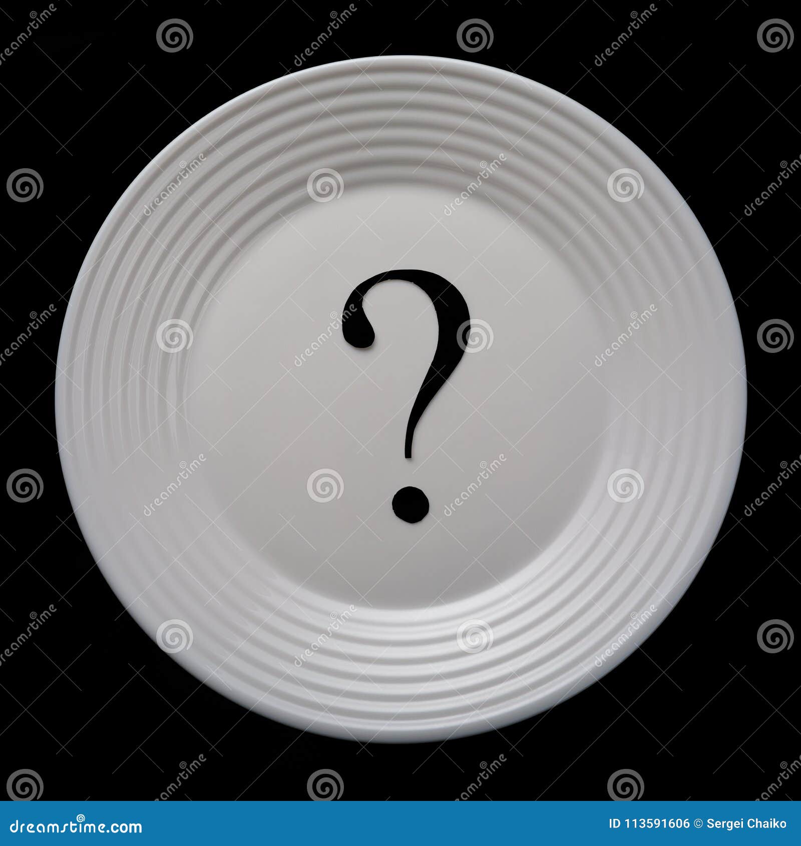 Plate With A Question Mark On Desk Stock Photo | CartoonDealer.com ...