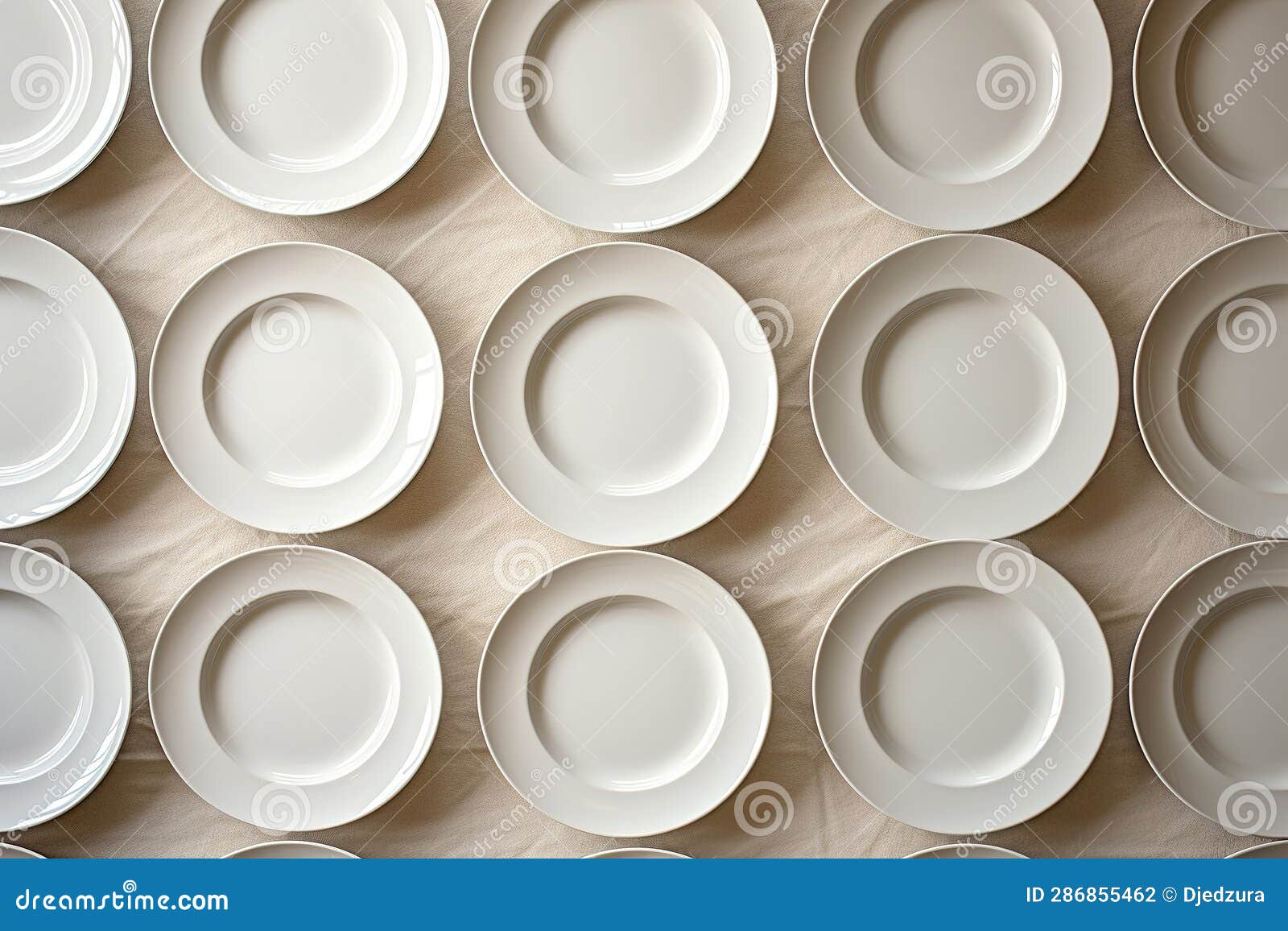 Empty White Plate. Top View Stock Photo - Image of ceramic, blank ...