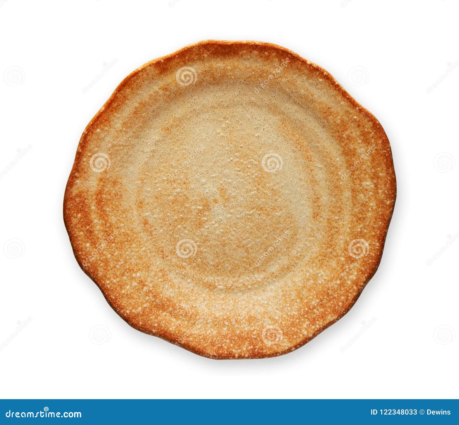 Empty White Plate with Wavy Edge, Bakery Plate, View from Above ...
