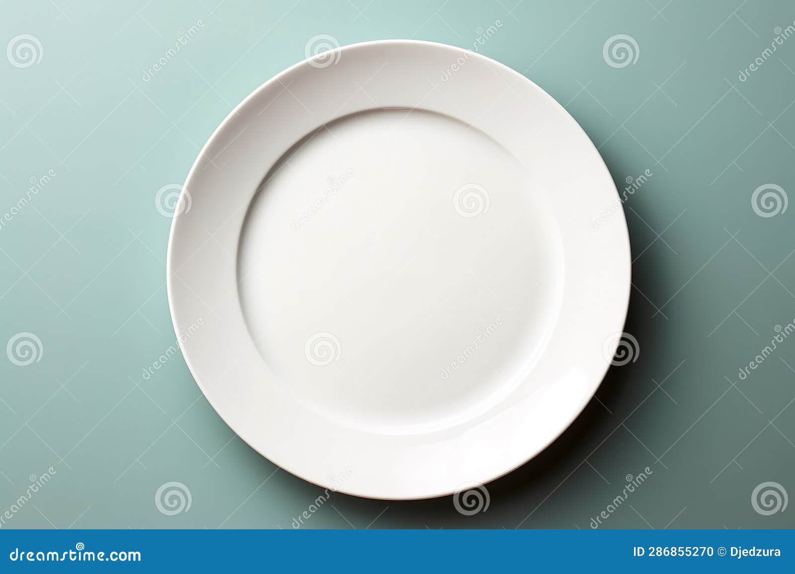 Empty White Plates. Top View Stock Photo - Image of dish, ceramic ...