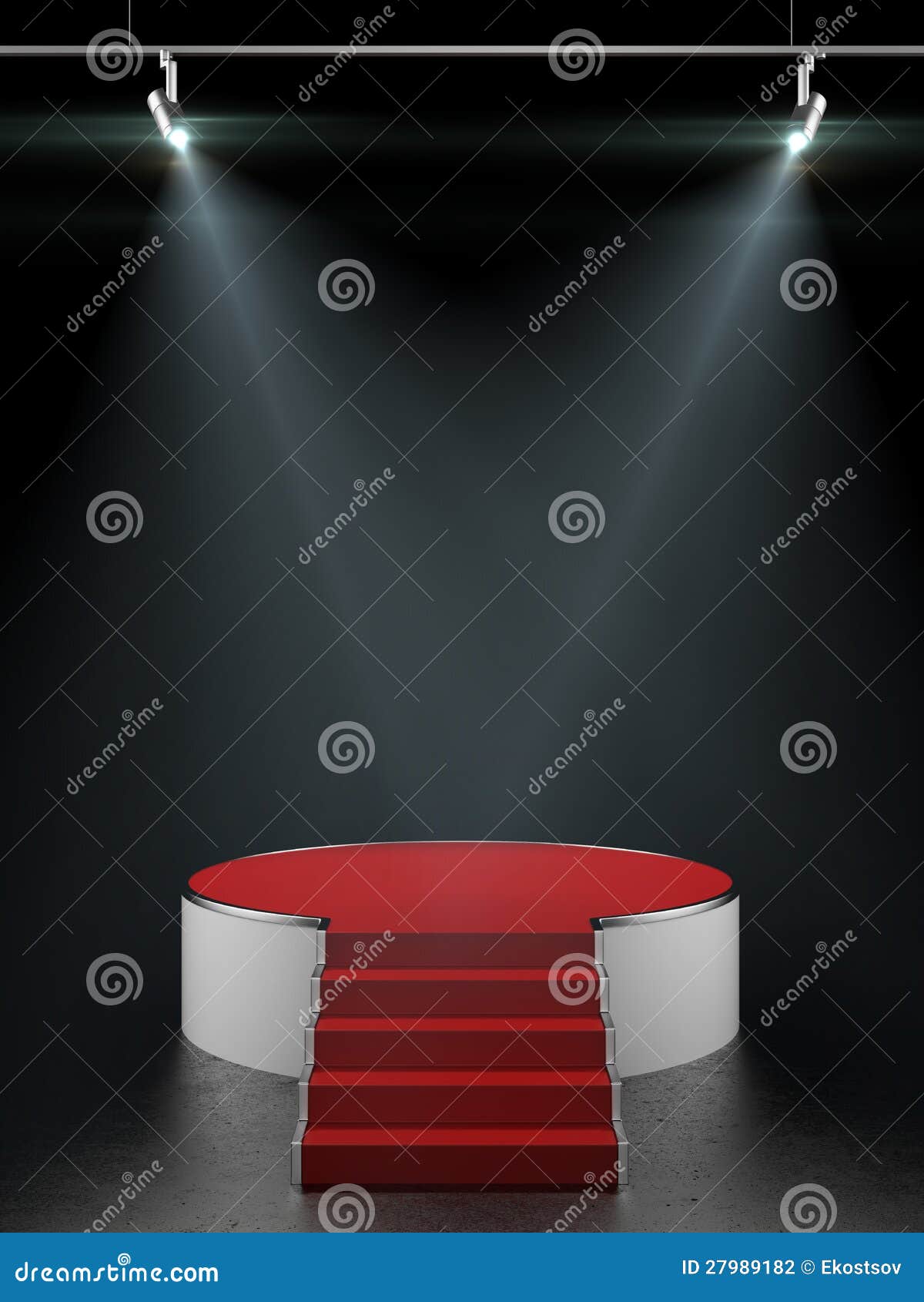Empty White Podium on Black Stock Illustration - Illustration of ...