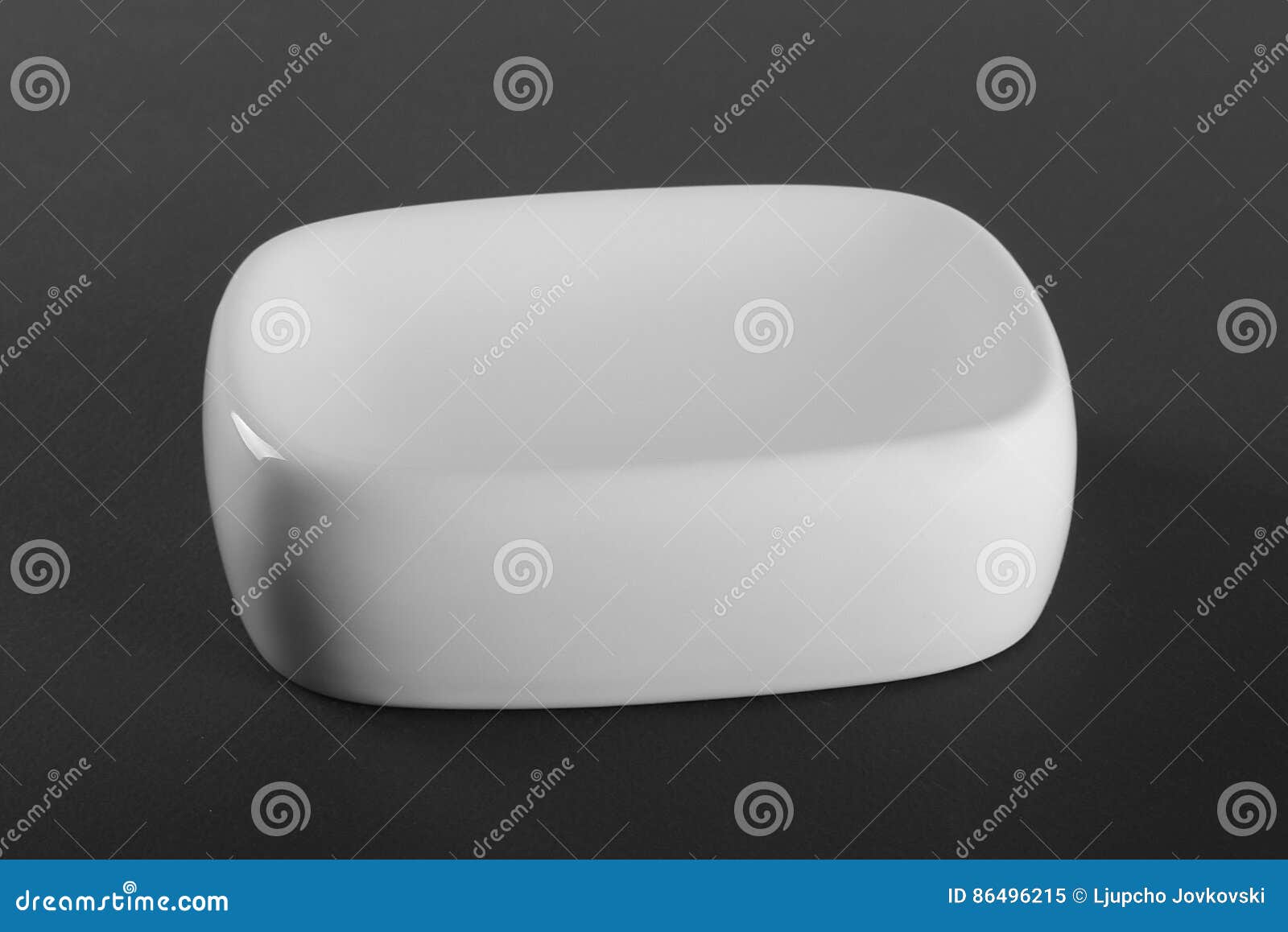 Empty White Porcelain Soap-dish Stock Image - Image of white, gray ...