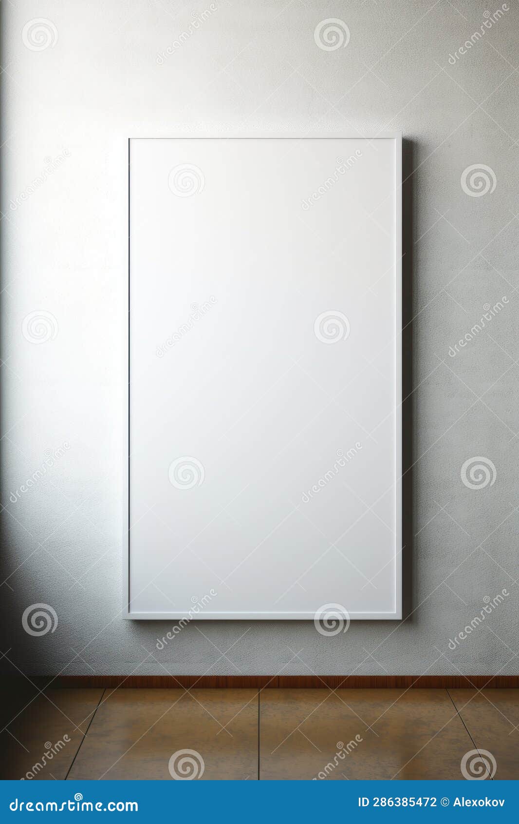 Empty White Poster Frame in Gallery with Studio Lighting AI Generated ...