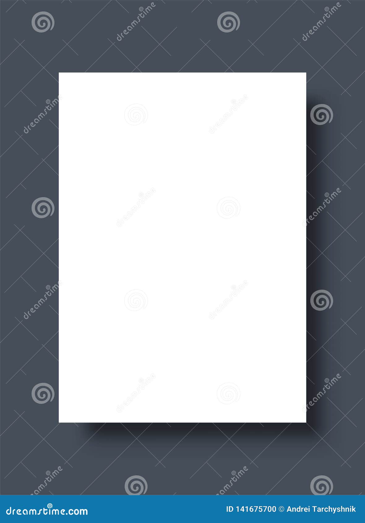 Empty White Poster. Paper Blank Template. Vector Illustration. Stock ...