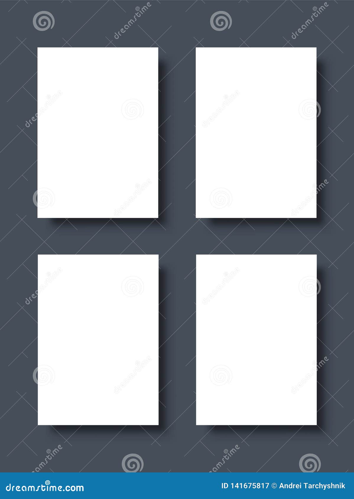 Empty White Poster. Paper Blank Template. Vector Illustration. Stock ...