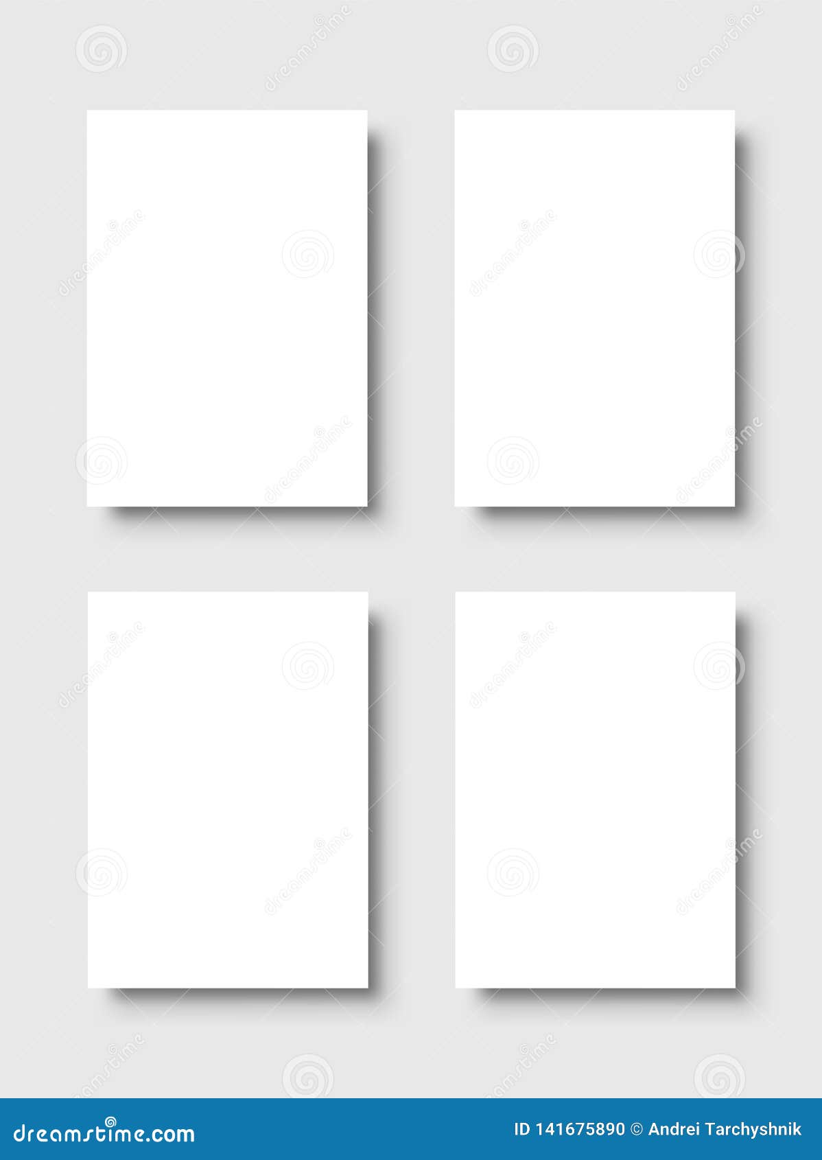 Empty White Poster. Paper Blank Template. Vector Illustration. Stock ...