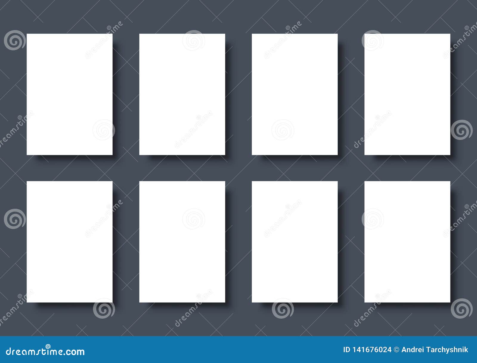 Empty White Poster. Paper Blank Template. Vector Illustration. Stock ...