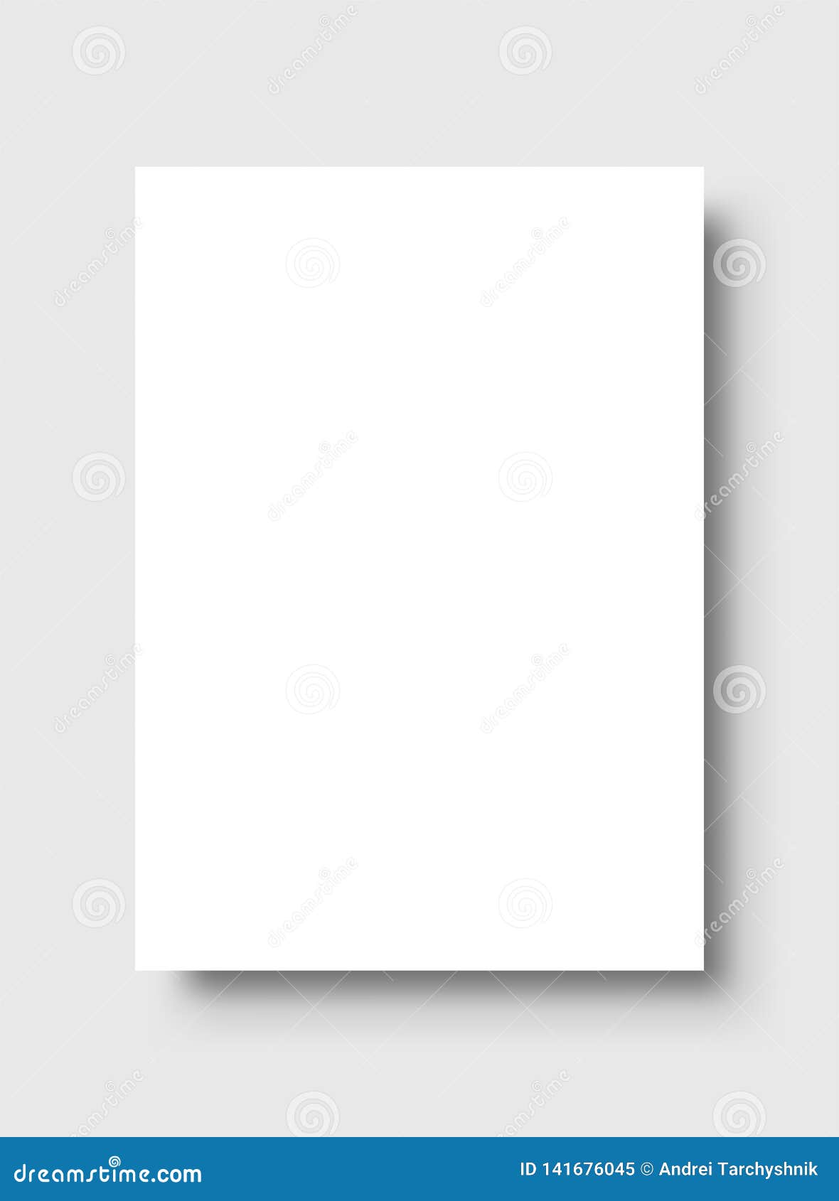 Empty White Poster. Paper Blank Template. Vector Illustration. Stock ...