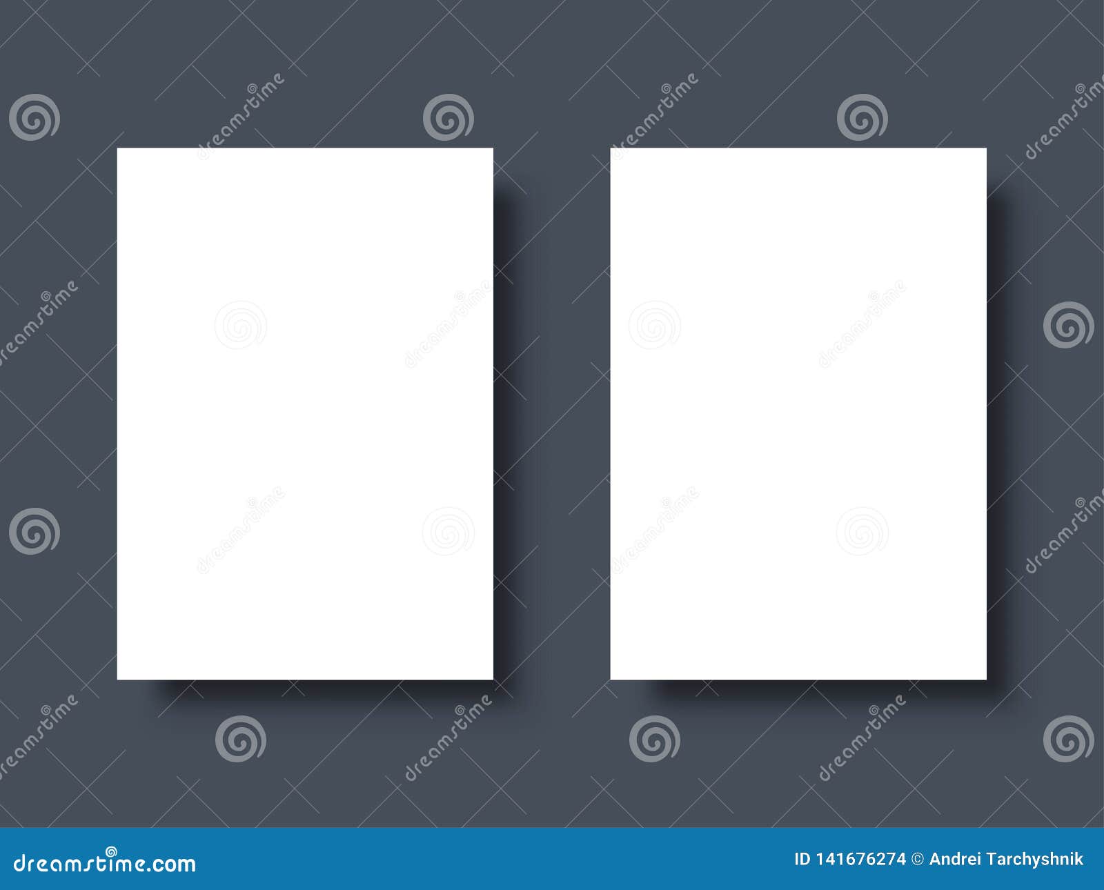 Empty White Poster. Paper Blank Template. Vector Illustration. Stock ...