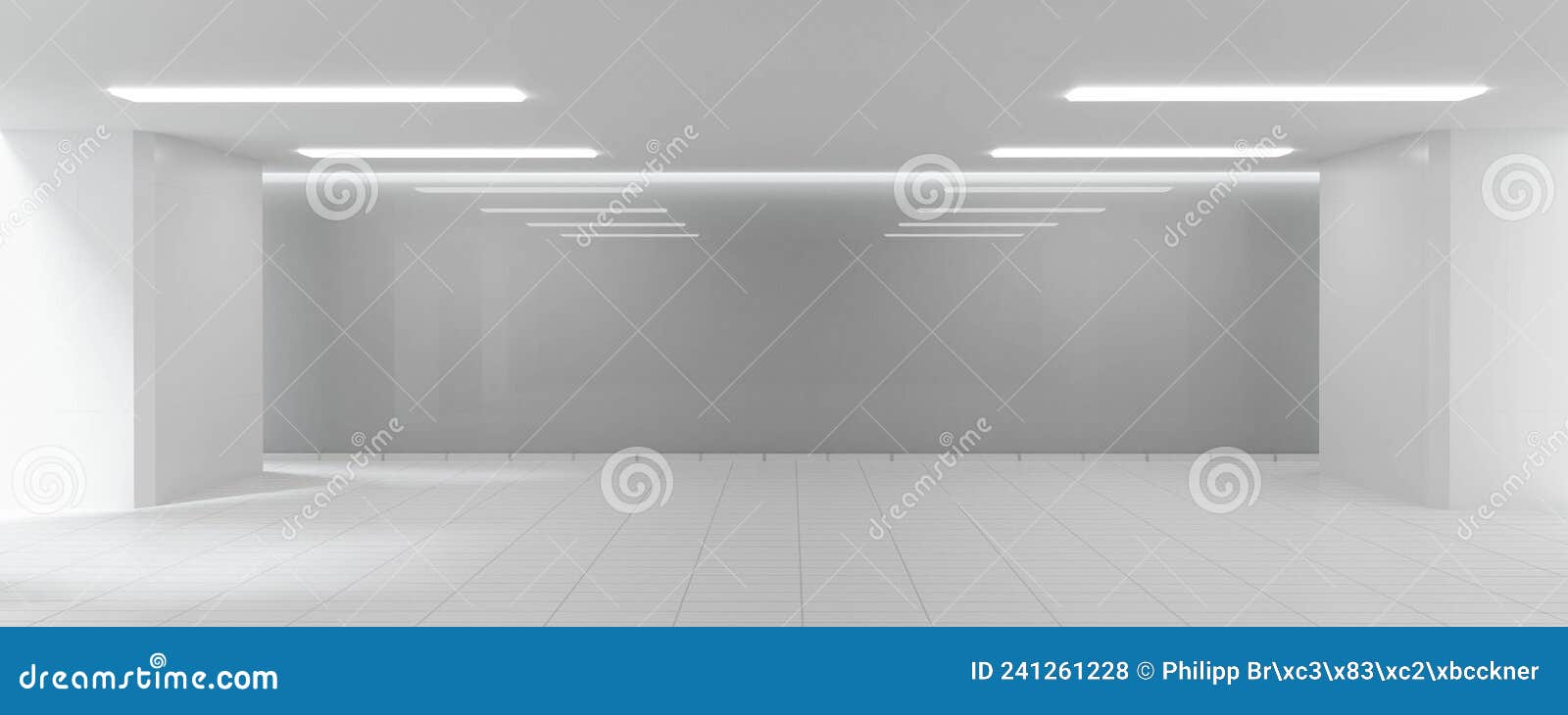 Empty White Production Hall Laboratory Science Lab Technology Office 3d ...
