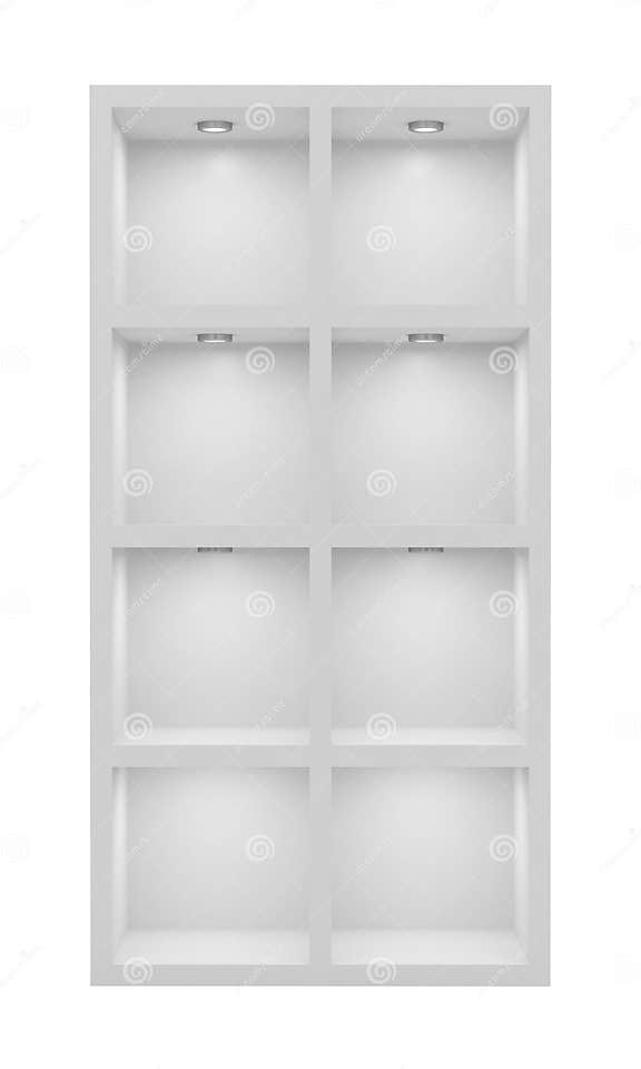 Empty white rack stock illustration. Illustration of light - 18182722