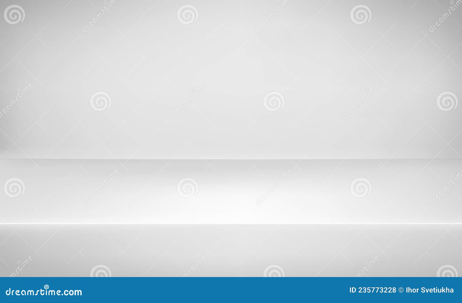 Empty White Realistic Studio. Simple Showroom Interior Design Stock ...