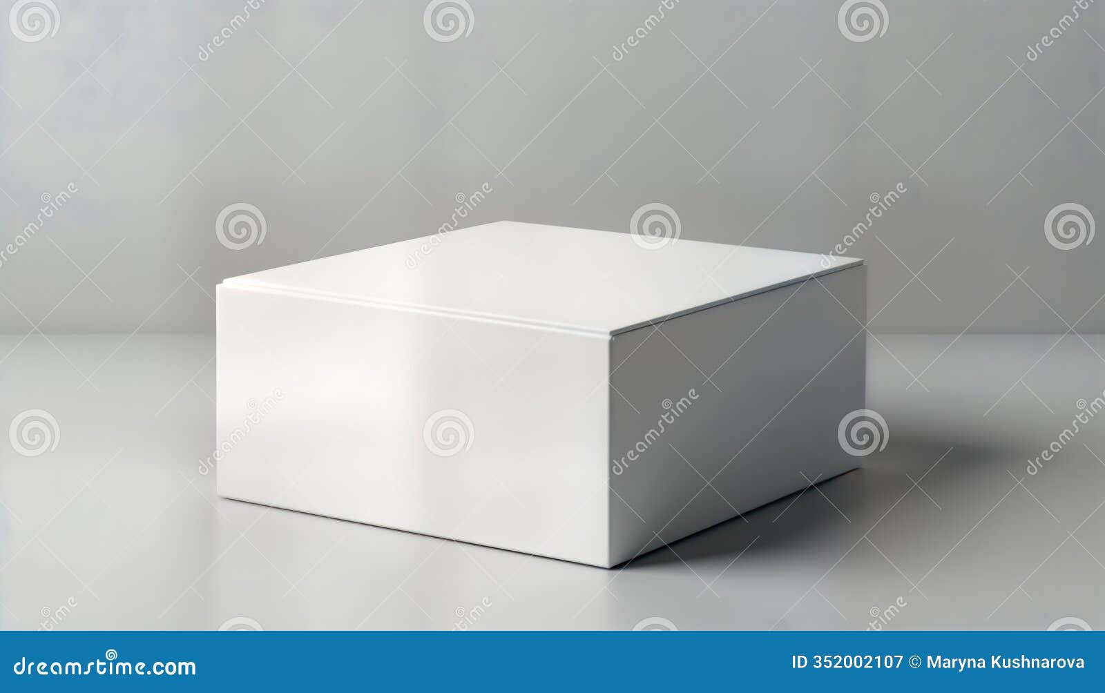 Empty White Rectangle Box Mockup. Product Packaging Template Isolated ...