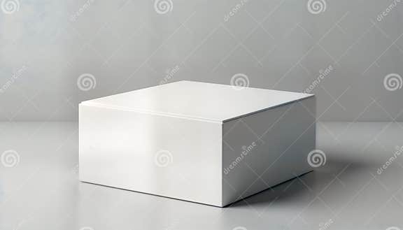 Empty White Rectangle Box Mockup. Product Packaging Template Isolated ...