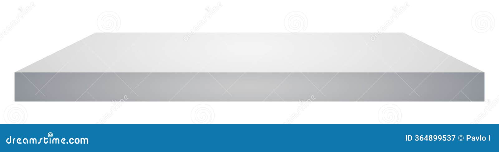 Empty White Rectangular Podium, Top Table Mockup, Modern Pedestal And ...