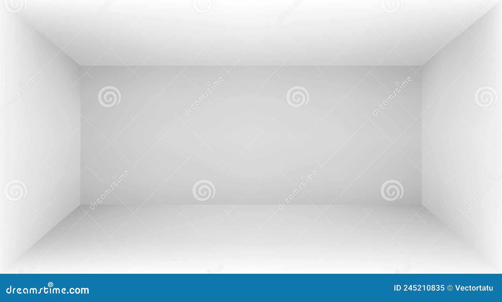Empty white room 3d space stock vector. Illustration of home - 245210835