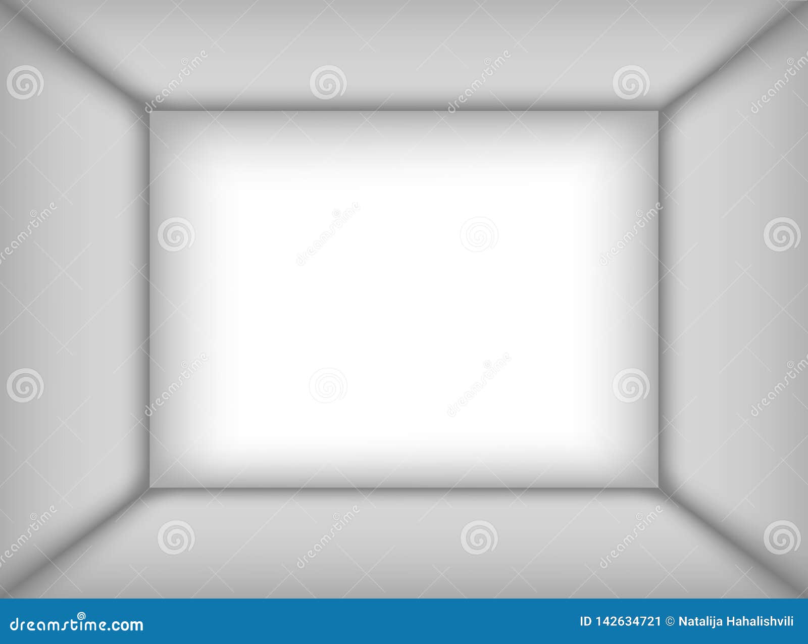 Empty White Room. the Inner Space of the Box Stock Vector ...