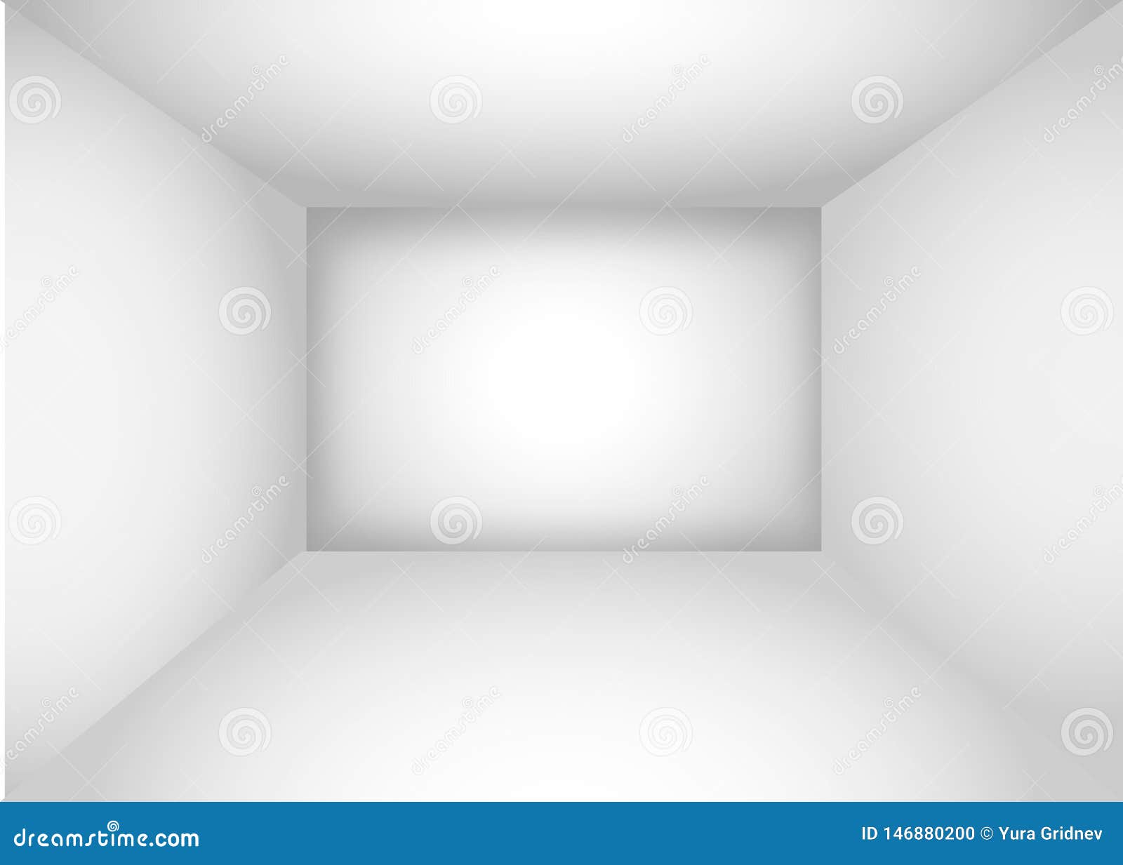 Empty White Room. the Inner Space of the Box. Vector Design ...