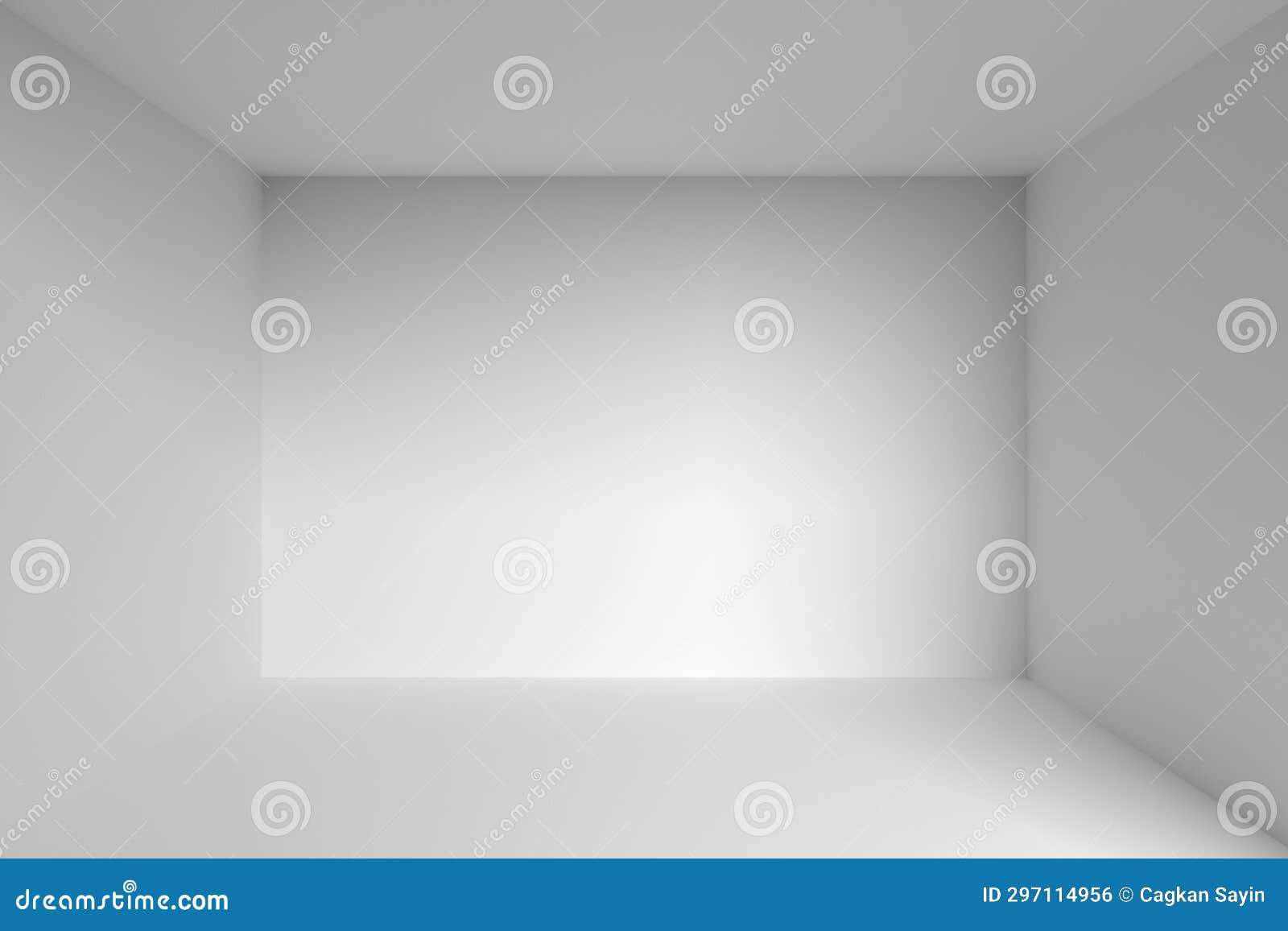 Empty White Room Interior for Design and Decoration. Square Box with ...