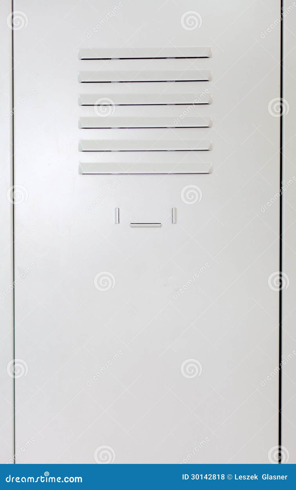 Empty White School Metal Locker Stock Photo - Image of security, locker ...