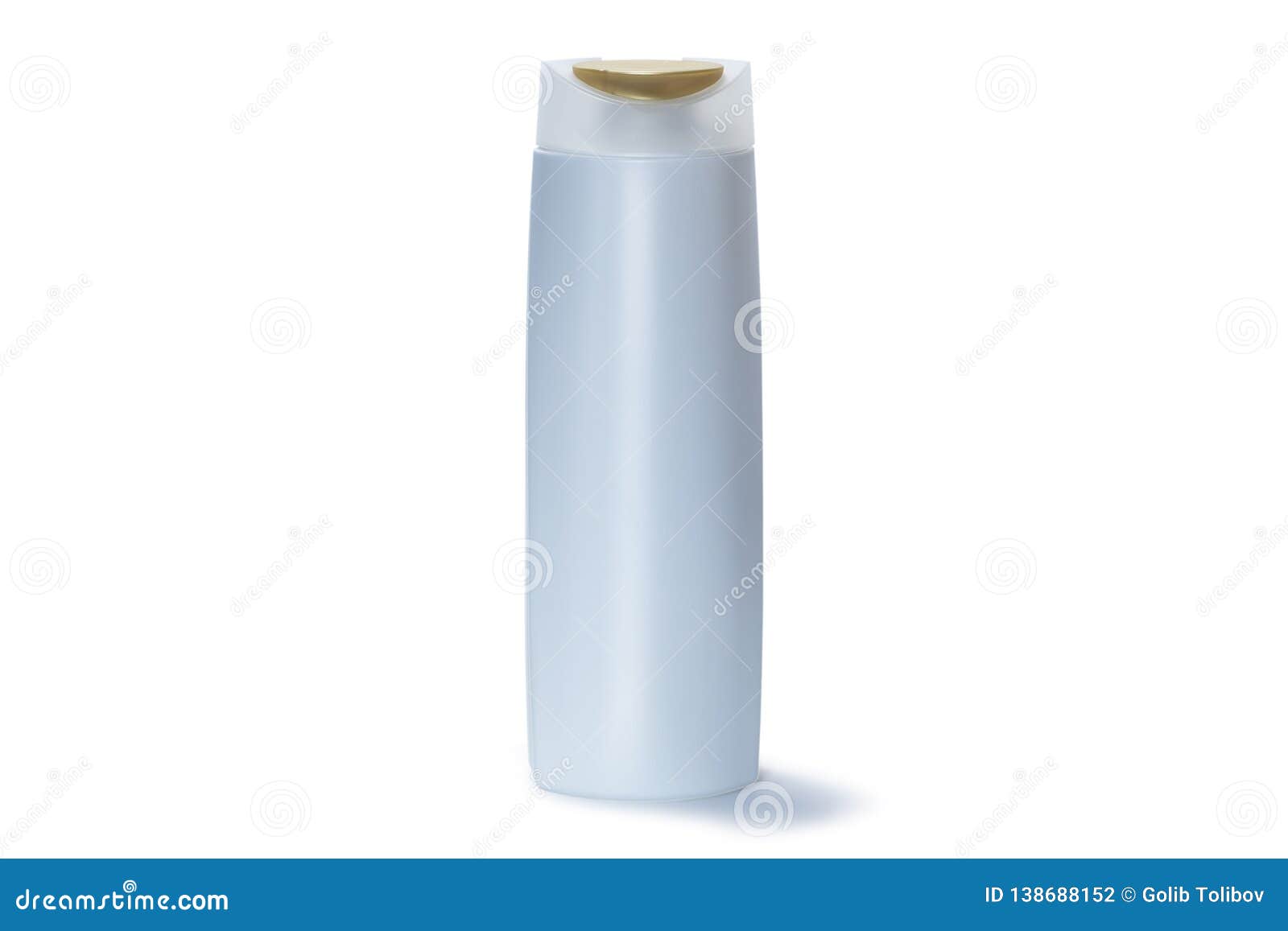 Empty White Shampoo Bottle Isolated on White Stock Photo - Image of ...