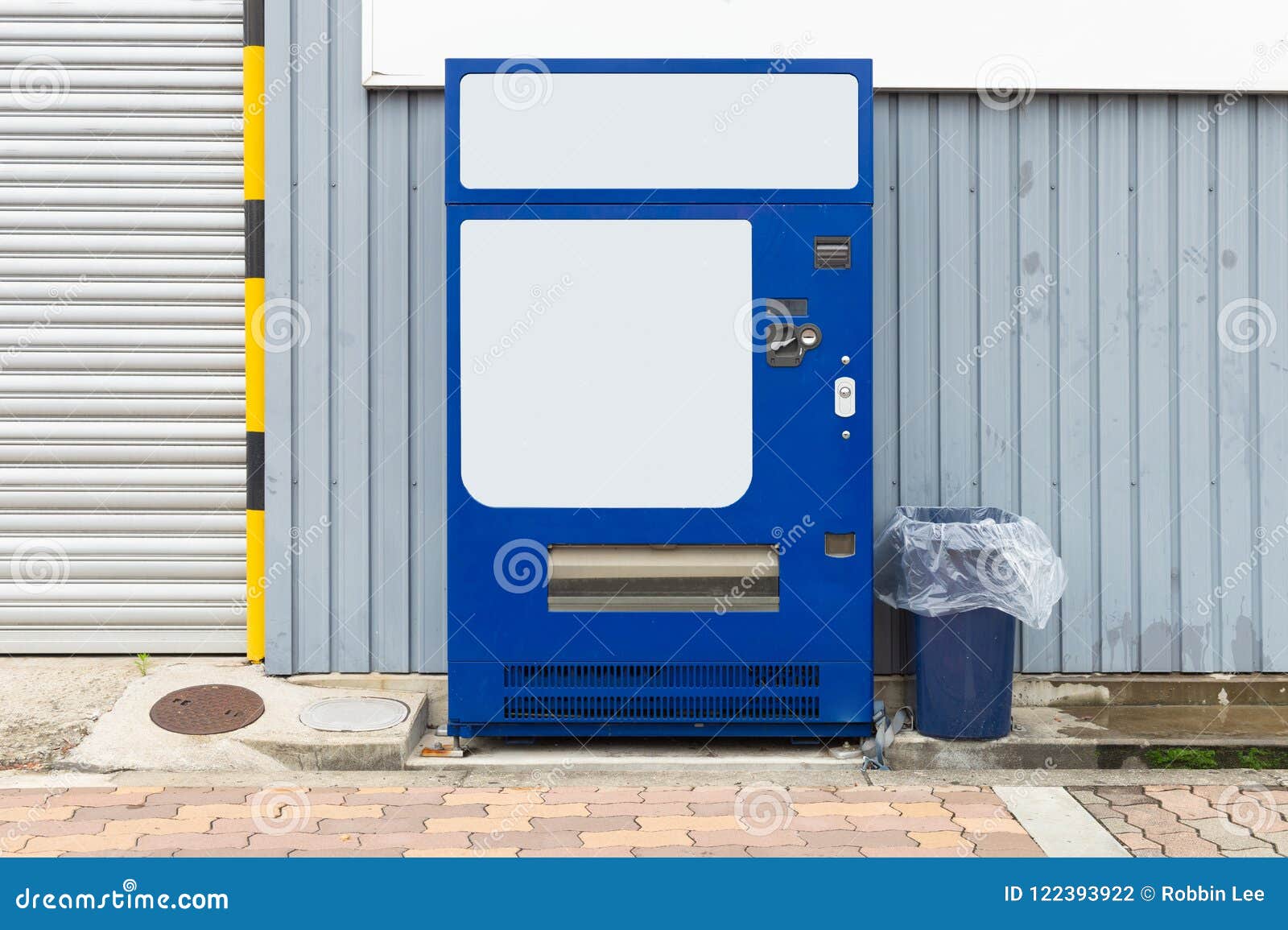 Empty White Shelves of Vending Machine Stock Photo - Image of equipment ...