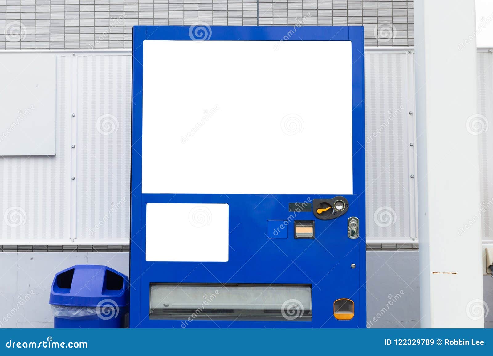 Empty White Shelves of Vending Machine Stock Image - Image of body ...
