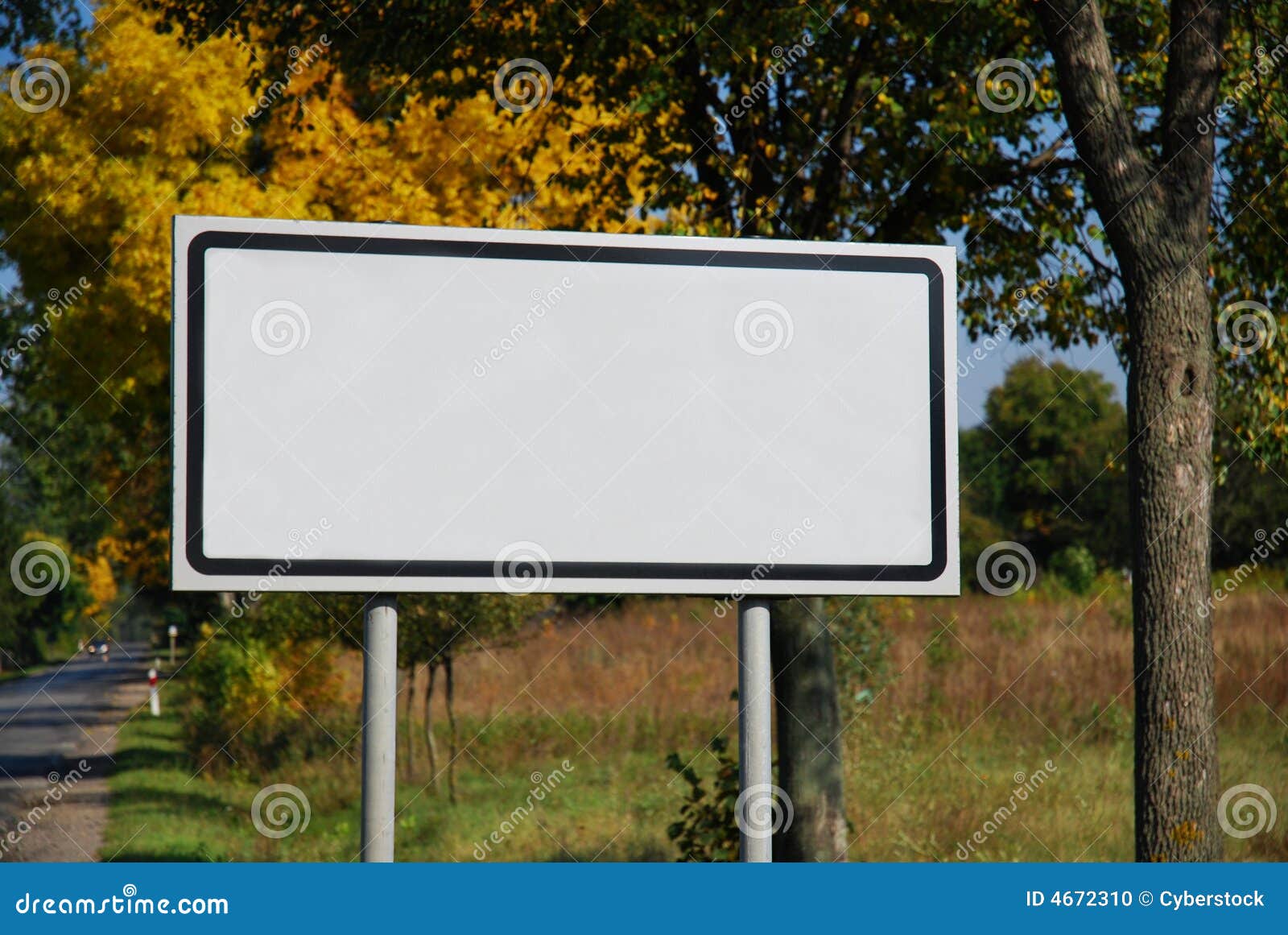 Empty white signboard stock photo. Image of information - 4672310