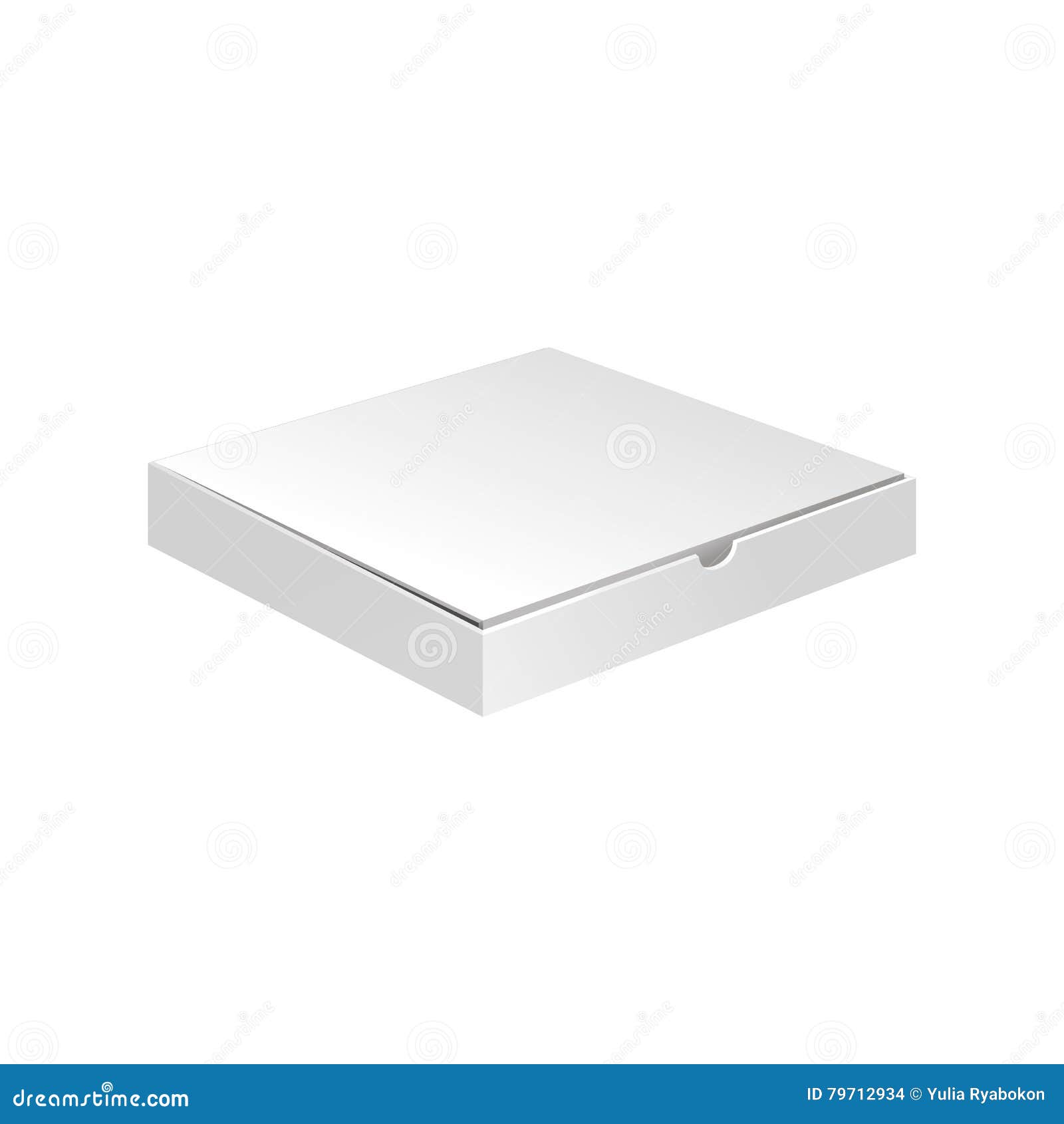 Empty White Small Box Realistic Stock Vector - Illustration of party ...