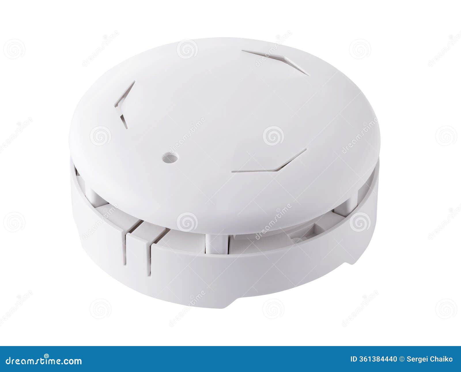 Empty White Smoke Detector Case Isolated on White Background Stock ...