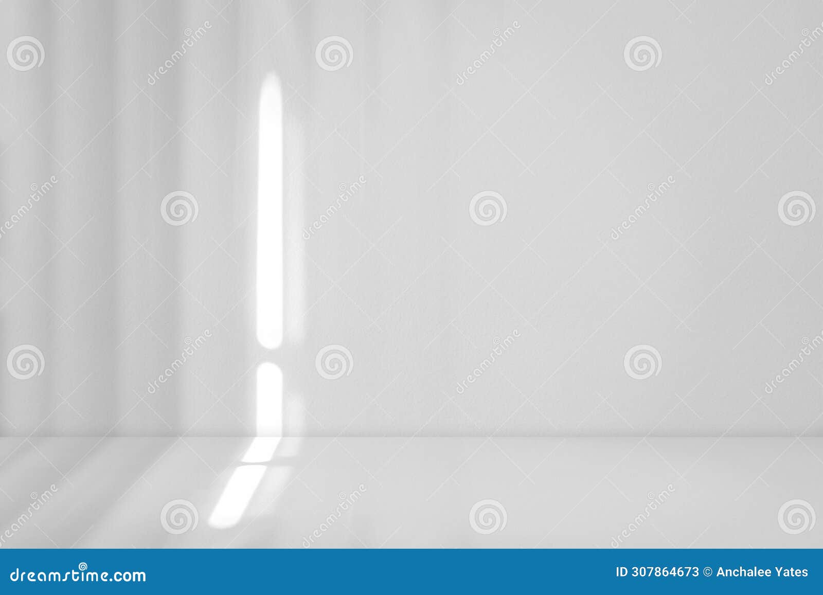 Empty White Studio Background with Table Top,Concrete Wall Texture with ...
