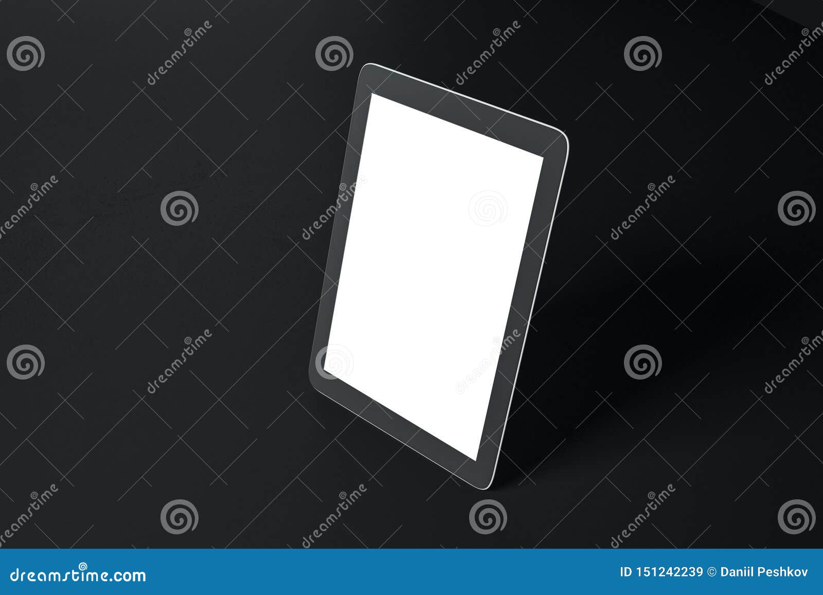 Empty white tablet stock illustration. Illustration of portable - 151242239