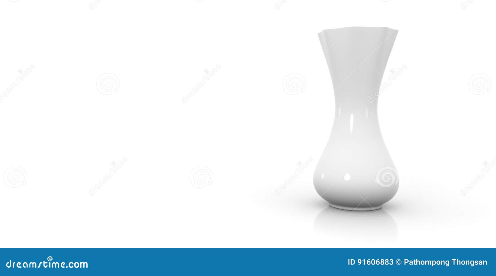 Empty white vase flower . stock illustration. Illustration of shape ...