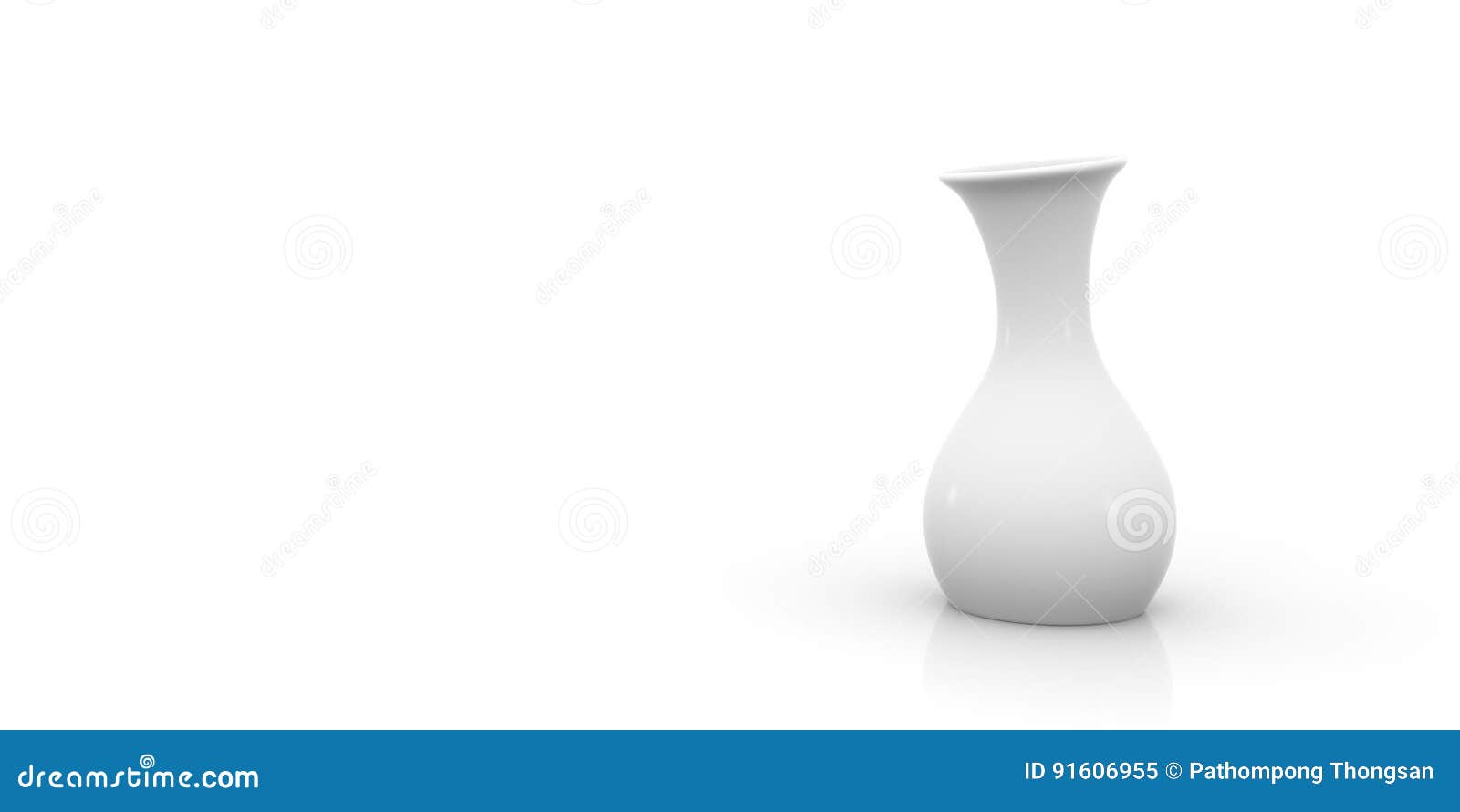 Empty white vase flower. stock illustration. Illustration of classic ...
