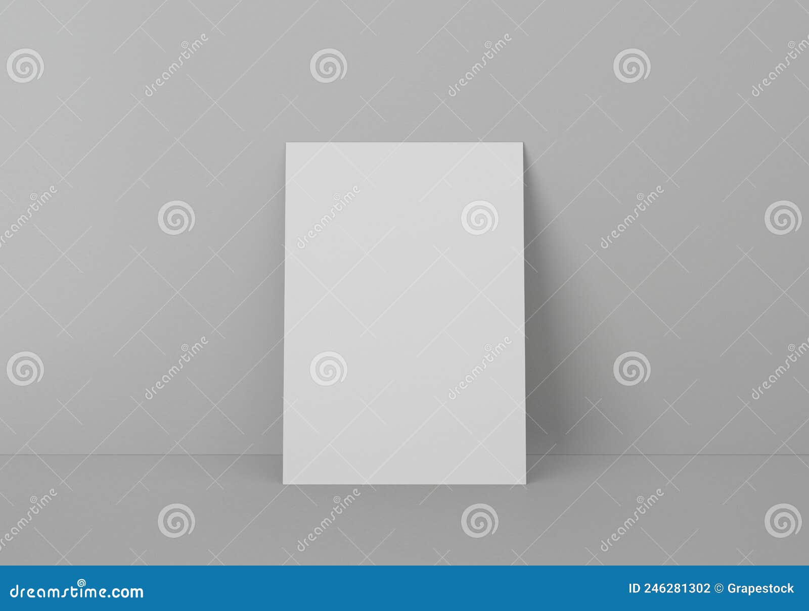 Empty White Vertical Rectangle A4 Paper Sheet Mockup Stock Illustration ...