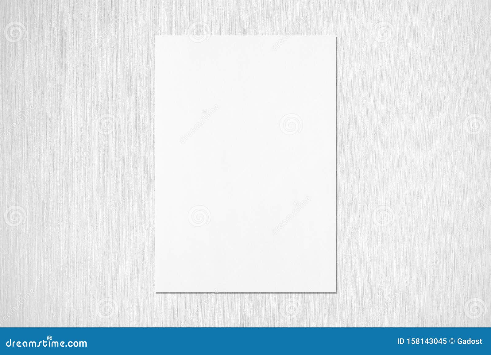 Empty White Vertical Rectangle Poster Mockup Stock Image - Image of ...