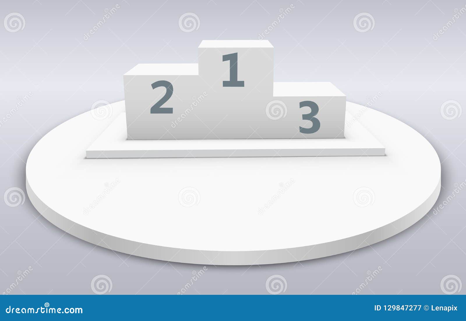 Empty White Winner`s Podium Background Stock Vector - Illustration of ...