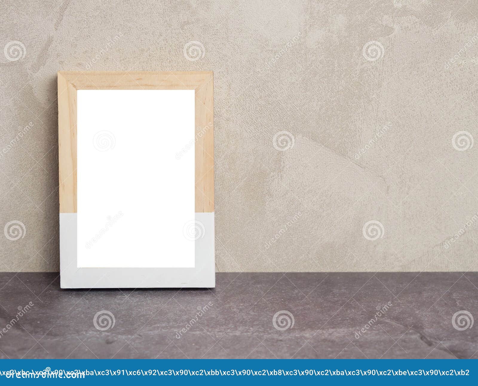 Empty White Wooden Frame Template Stock Photo - Image of background ...