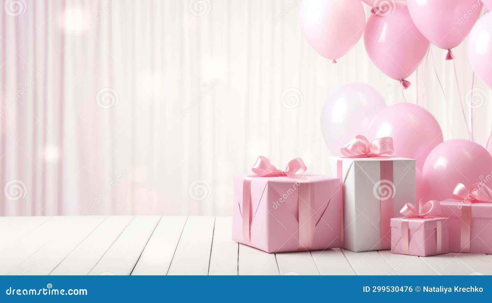 Empty White Wooden Table in the Foreground. Blurred Background with ...