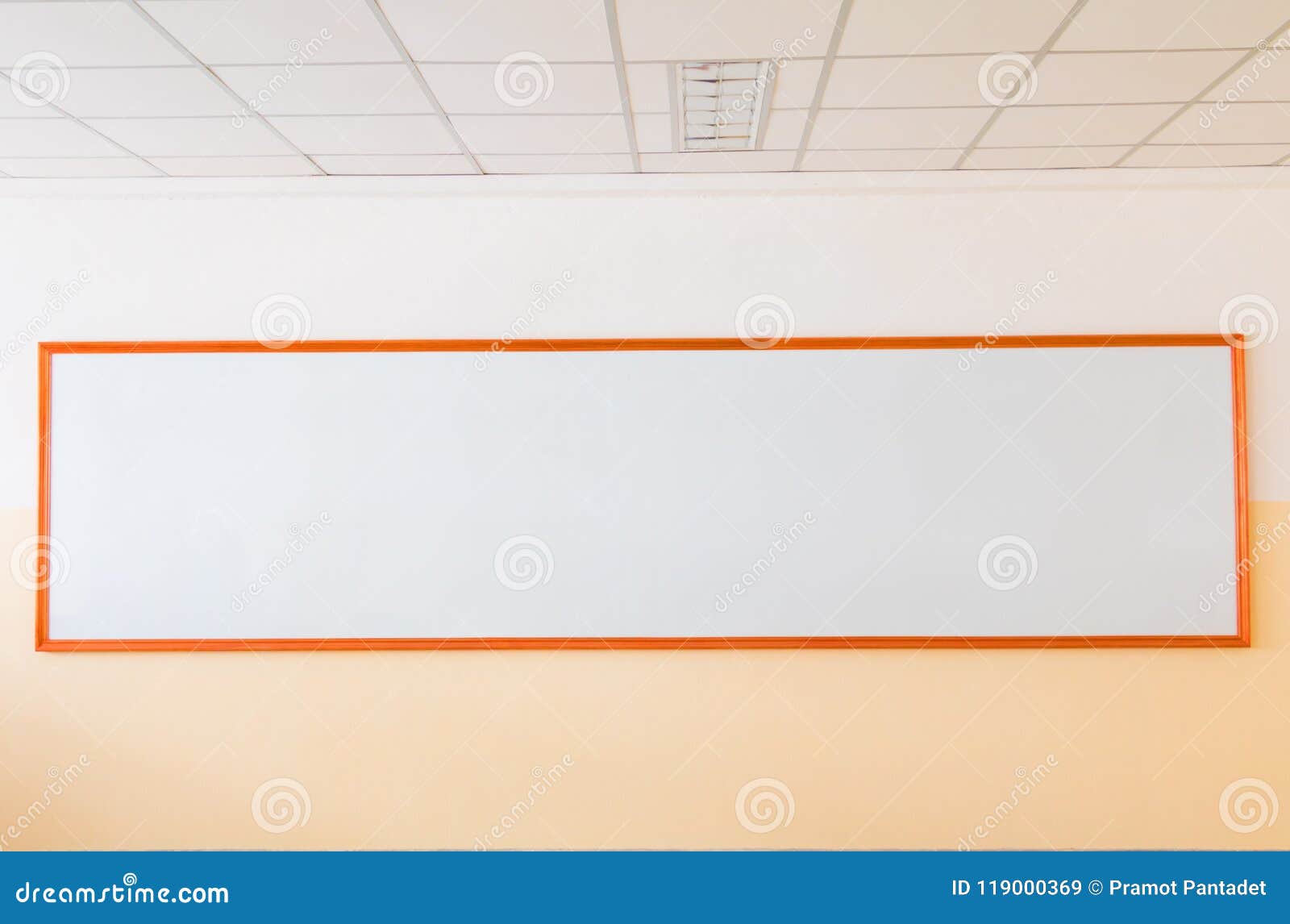 Empty Whiteboard in the Classroom Under Construction New To Study Stock ...