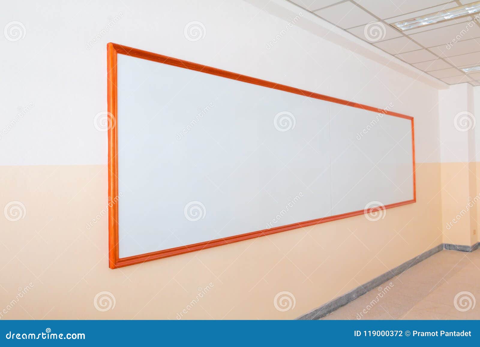 Empty Whiteboard in the Classroom Under Construction New To Study Stock ...