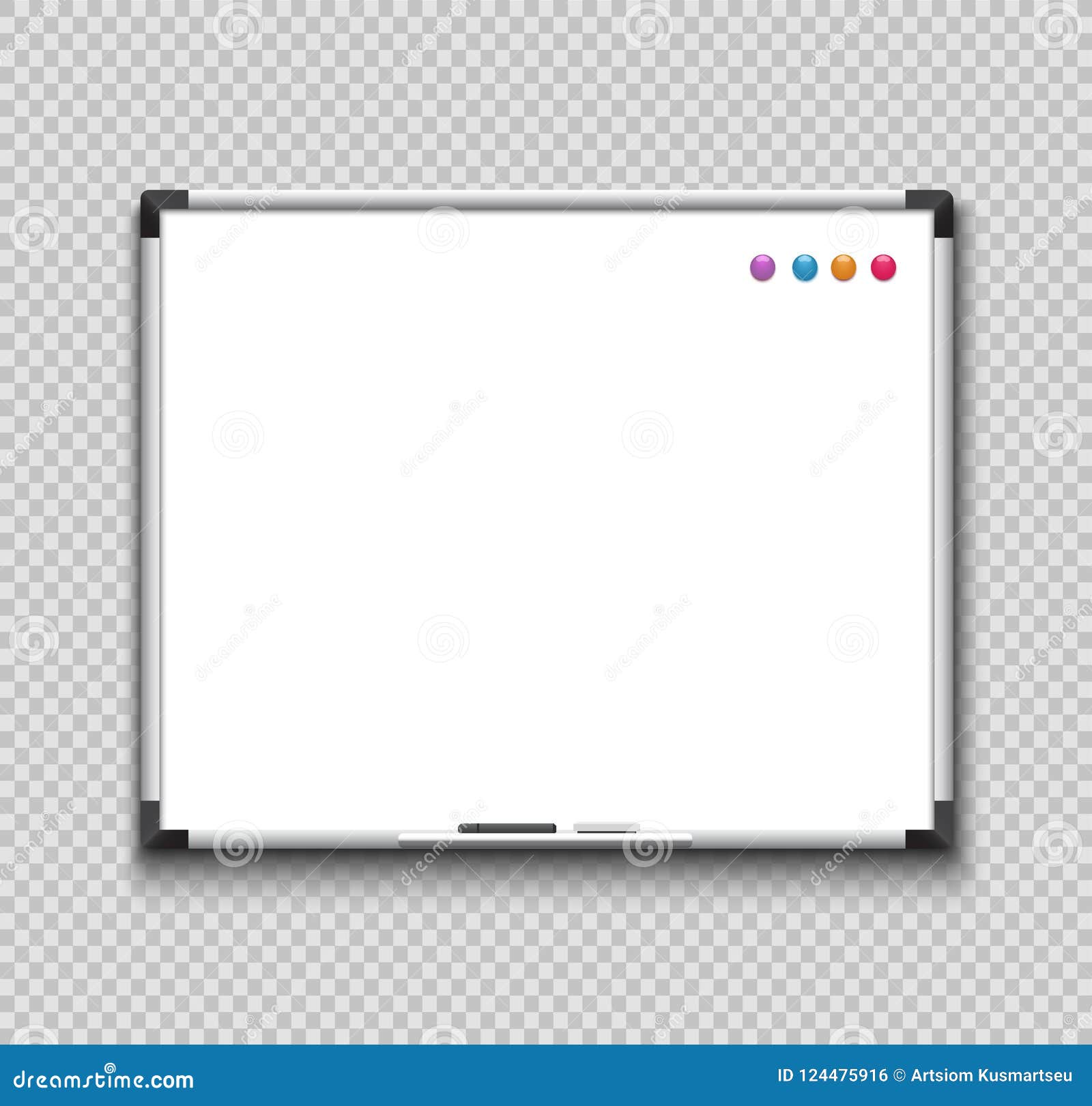 Empty whiteboard stock vector. Illustration of display - 124475916