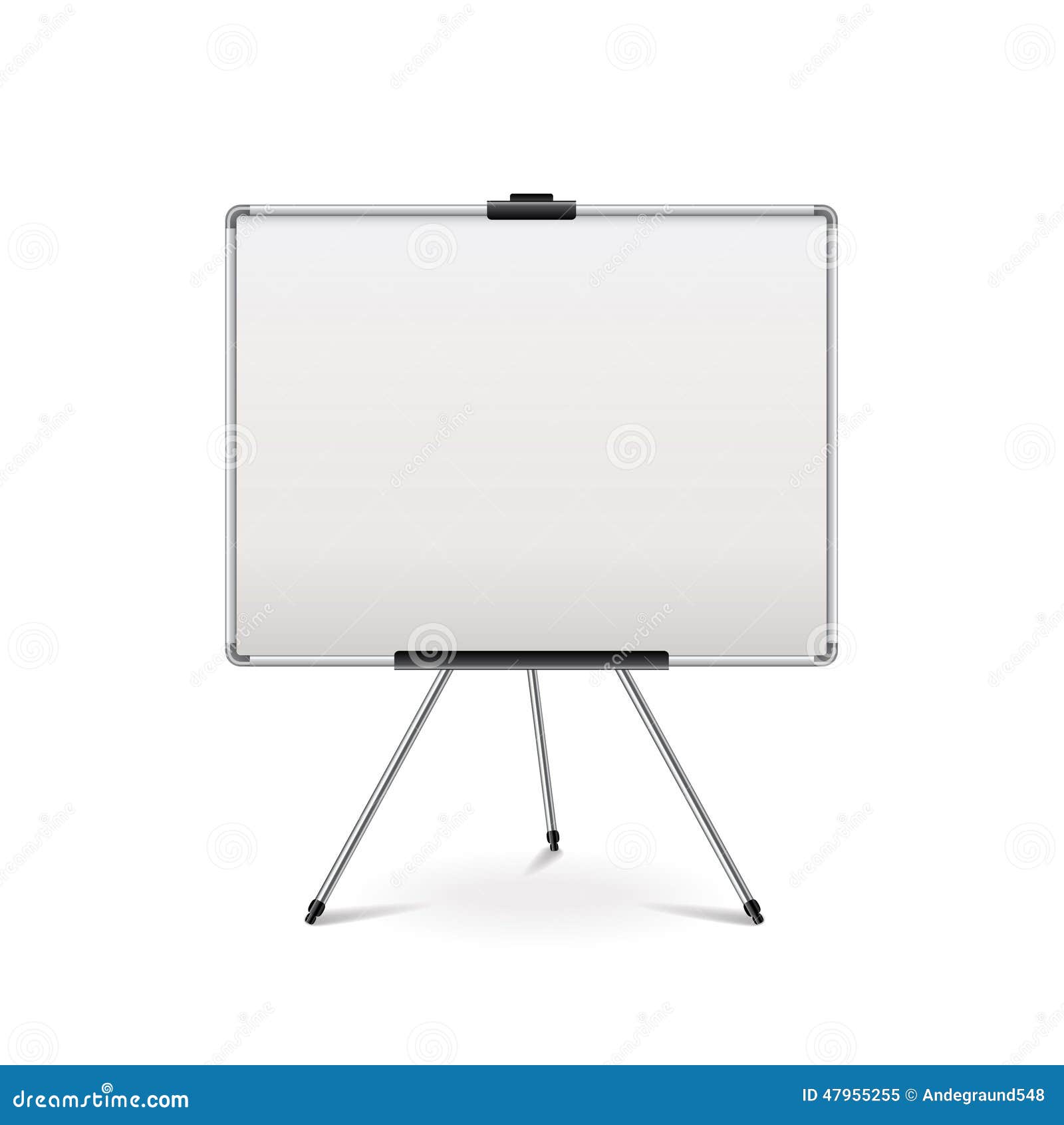Empty Whiteboard Isolated on White Vector Stock Vector - Illustration ...