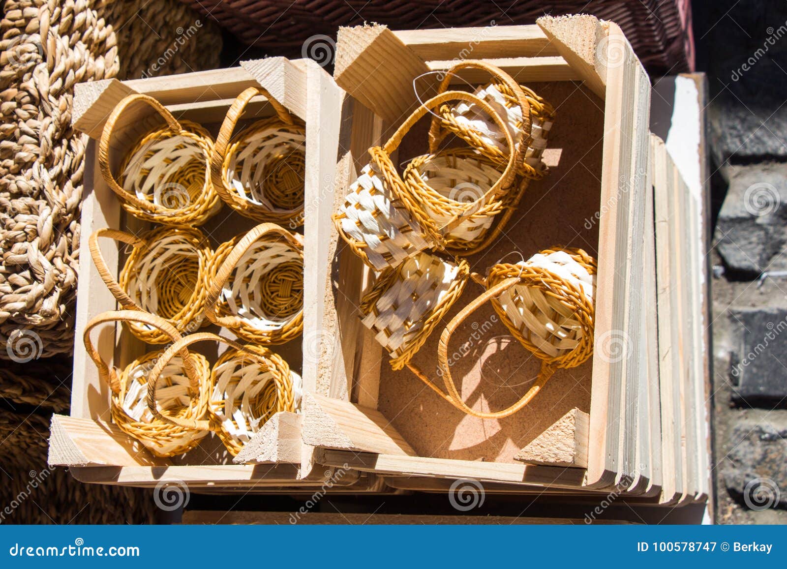 Empty Wicker Baskets for Sale Stock Image - Image of gift, picnic ...