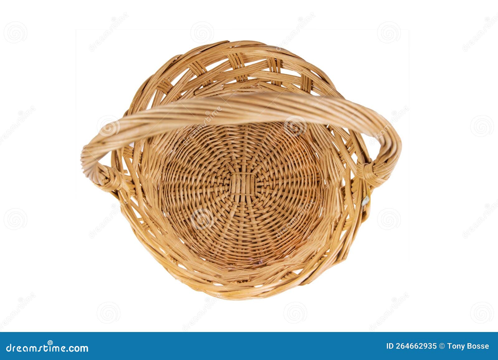 Empty Wicker, Straw Basket Isolated Stock Image - Image of carry, craft ...