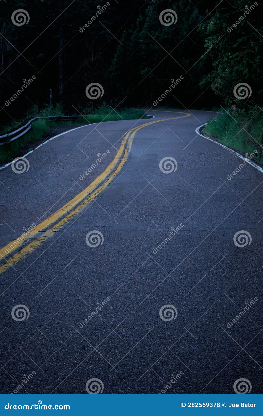 Empty, Winding Mountain Roadway in Colorado Stock Photo - Image of ...