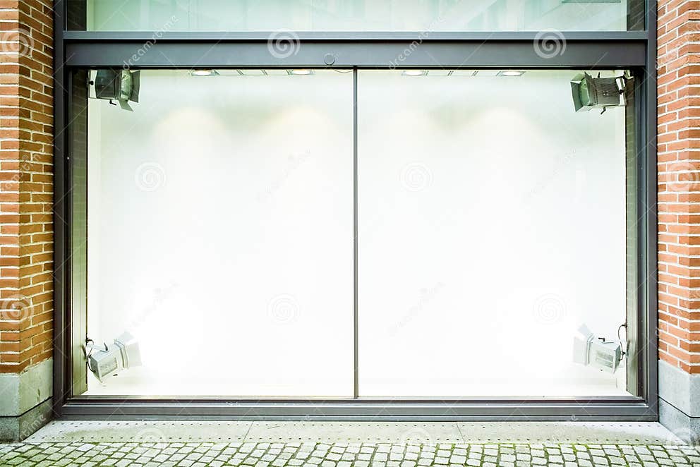 Empty window display stock image. Image of marketing - 28051085