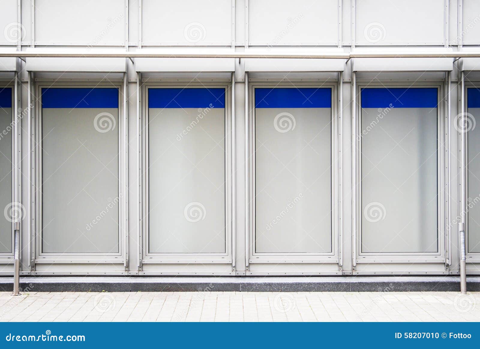 Empty window displays stock photo. Image of sunlight - 58207010