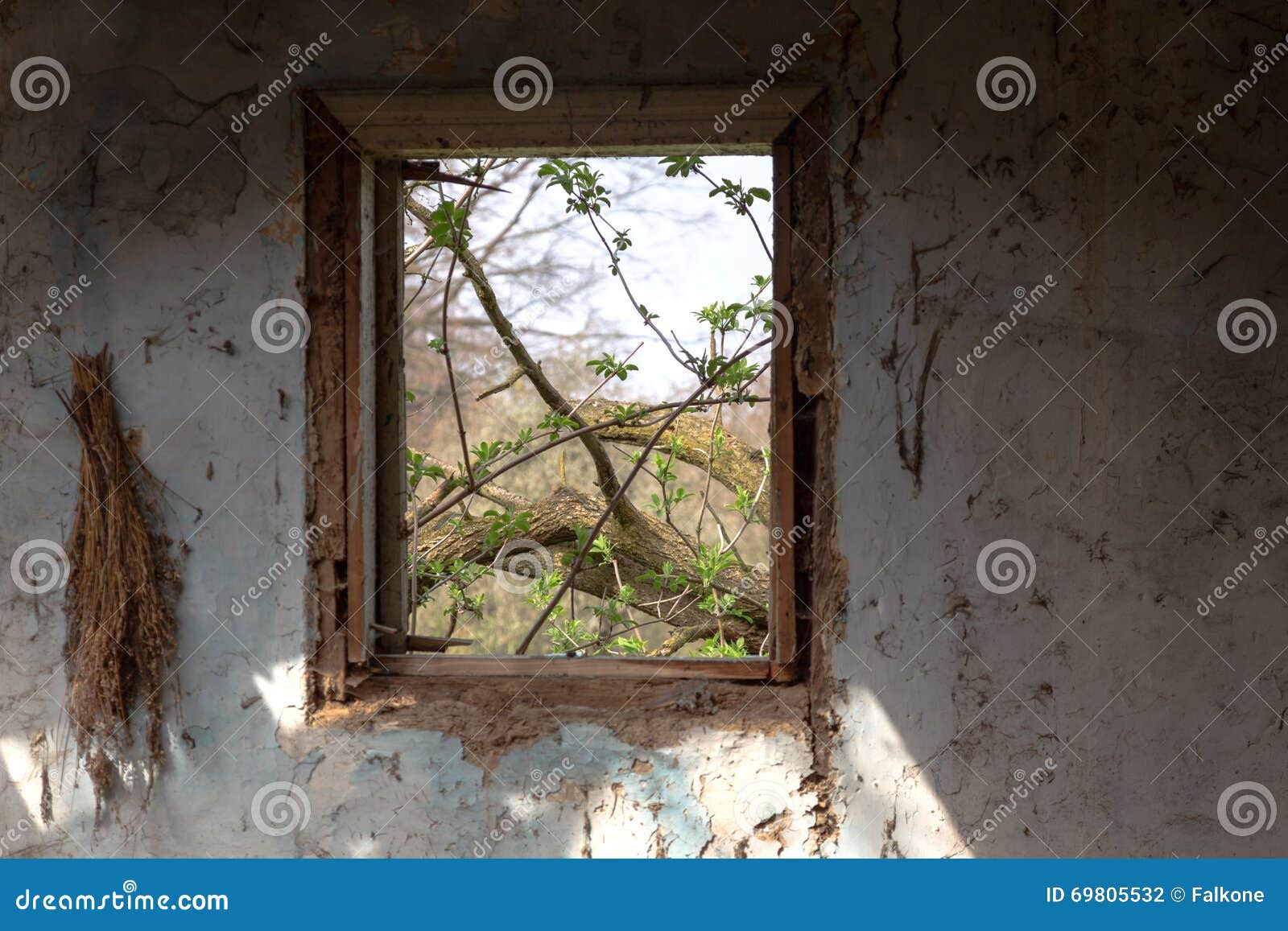 Empty Window in Old Abandoned House Stock Photo - Image of domestic ...