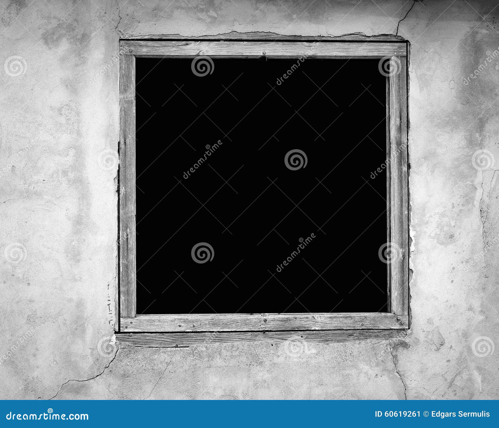 Empty Window of an Old House. Empty Space for Text Stock Image - Image ...